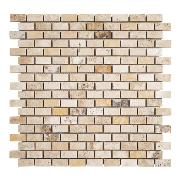 Maricera Carreau de mosaïque en briques de travertin l 1 po x L 2 po - Wayfair Canada